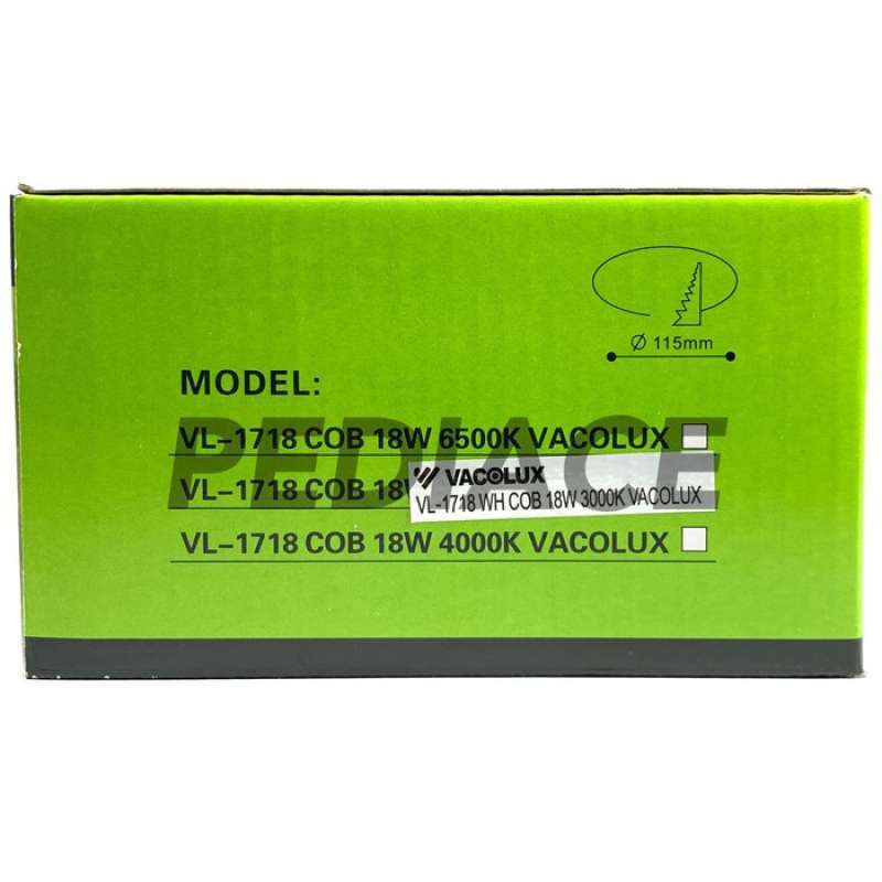 Promo Lampu Downlight Led Cob 18 Watt Ceiling Spotlight Vacolux Vl-1718 ...