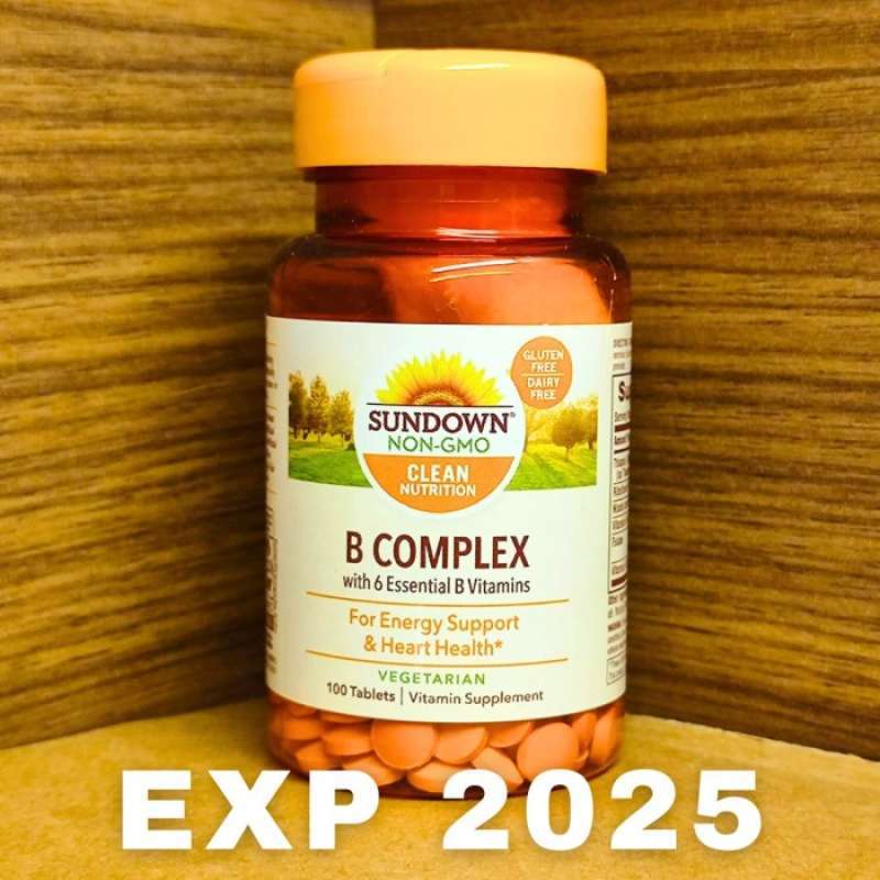 Promo Sundown Naturals Vitamin B-complex Isi 100 Tablets B Compleks ...
