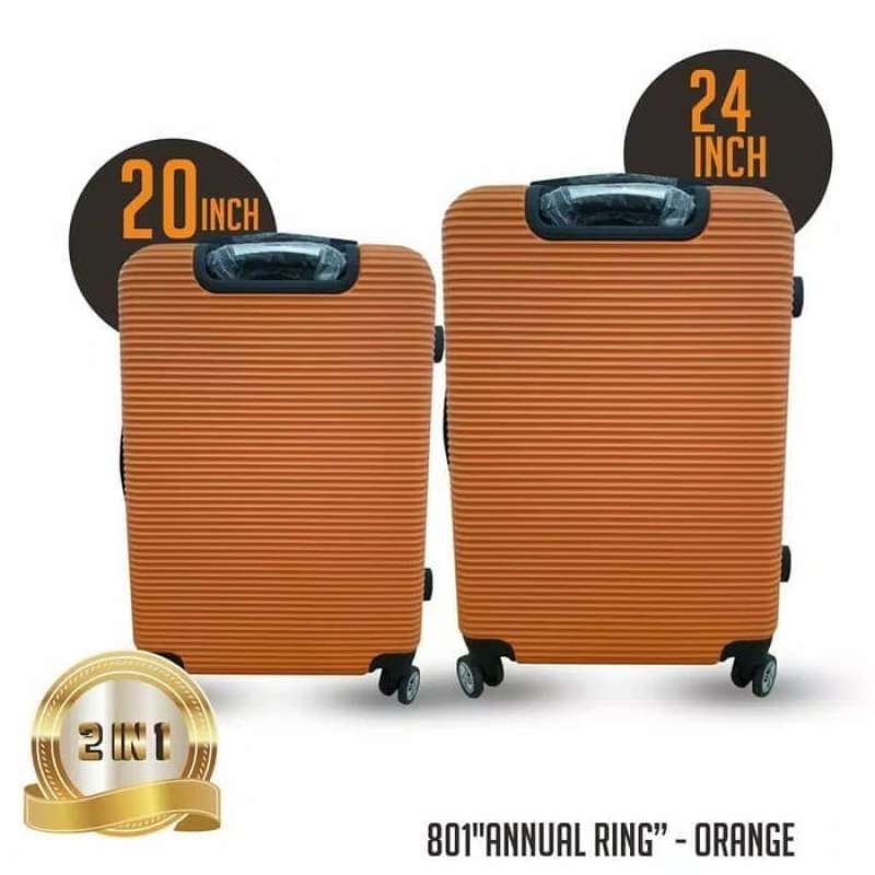 Promo Satu Set Koper Polo 20 Inch Kabin 24 Inch Bagasi Travel Fiber ...