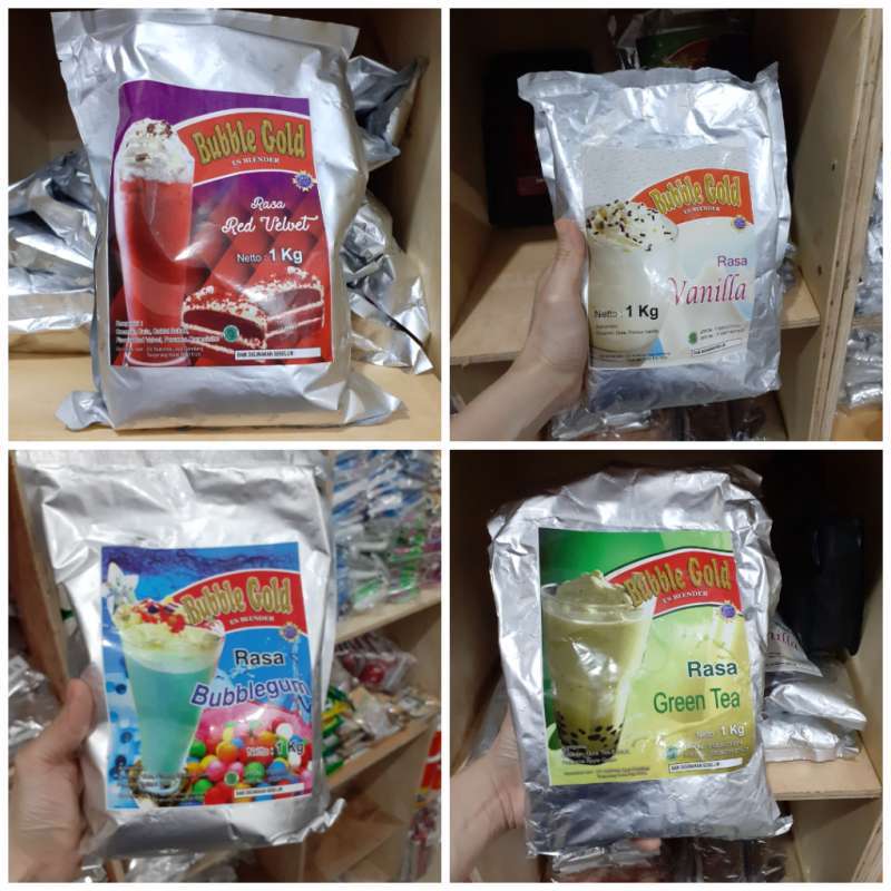 Jual Bubble Gold 1 Kg Minuman Bubuk Serbuk Minum Instan Varian Rasa Red ...