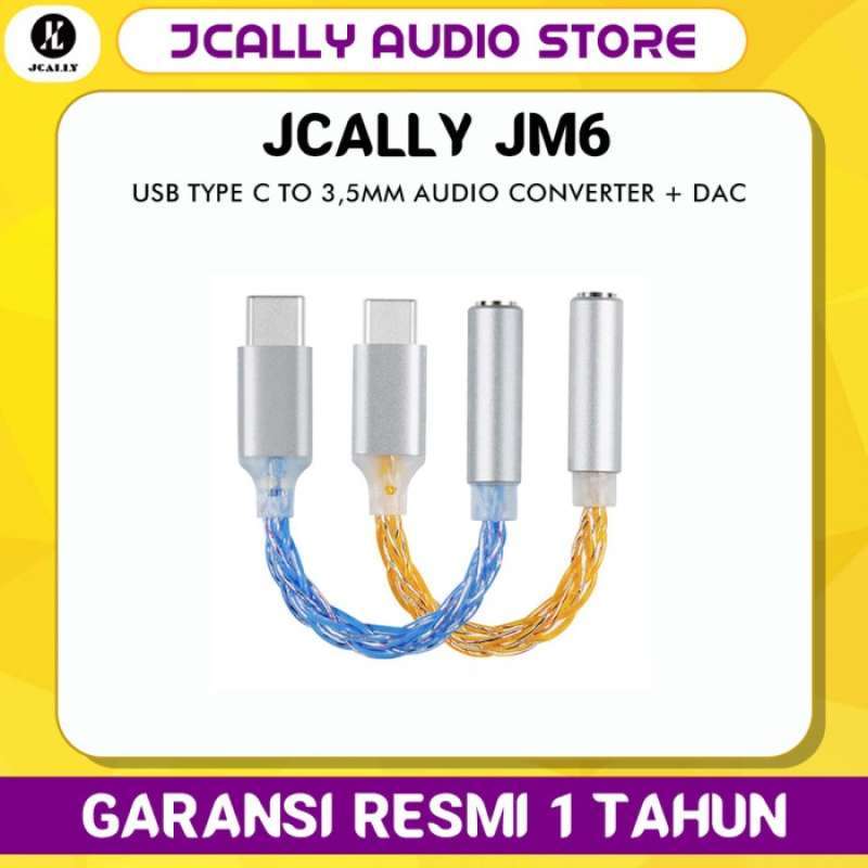 Jual Jcally Jm6 Cx31993 Usb Type C To 3.5mm Hi-res Dac Amplifier Converter - Silver Yellow Di ...