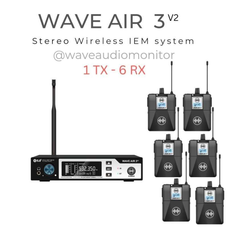 Jual Wave Air 3 Wireless Iem System Stage Panggung Wave Audio Monitor ...