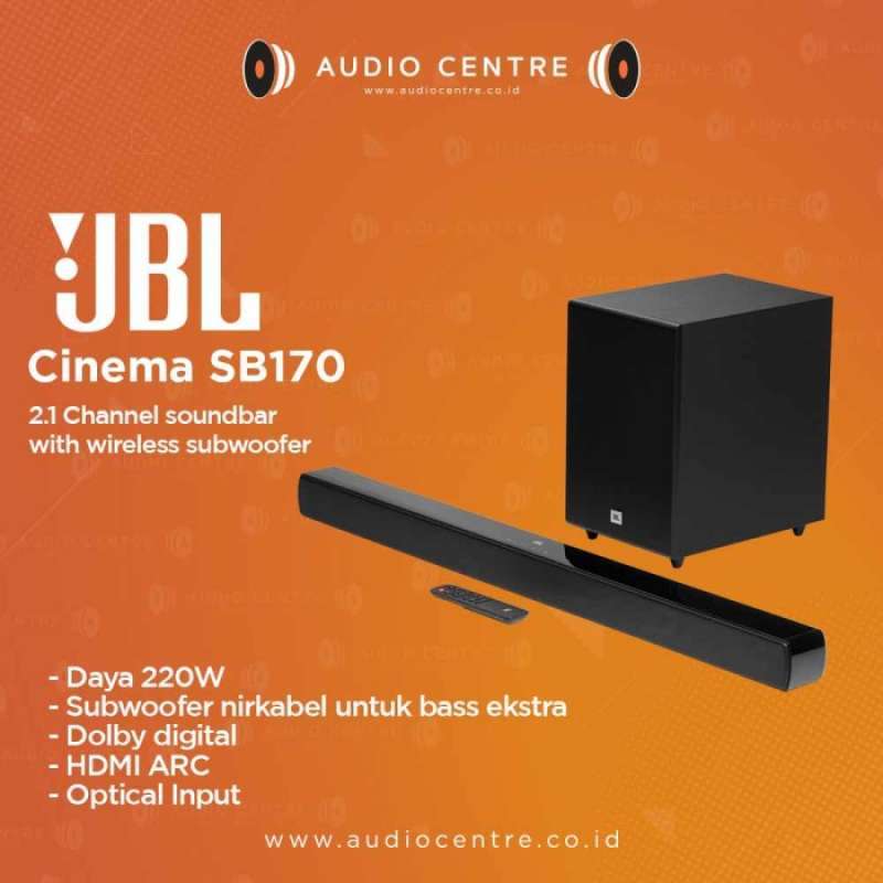 Jual Jbl Sb170 Sb 170 Soundbar With Wireless Subwoofer 2.1 Channel Di ...