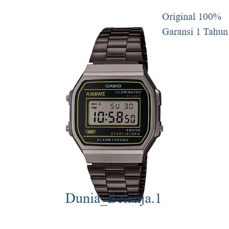 Jual Original 100%!! Casio A168wehb-1adf Jam Tangan Unisex Digital ...