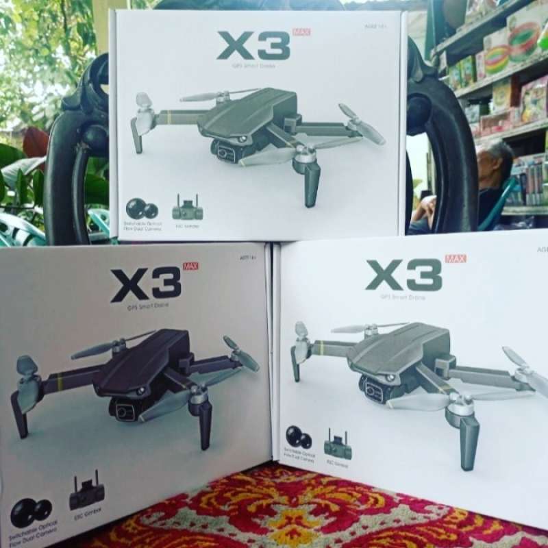 Jual Drone X3 Pro Max Gps Brushless Optical Flow Di Seller Noelle ...