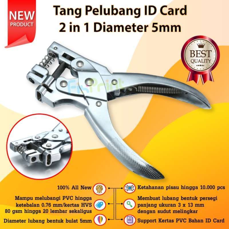 Promo Tang Pelubang Id Card 2 In 1 Diameter 5mm Alat Plong Kertas Pvc 5 ...