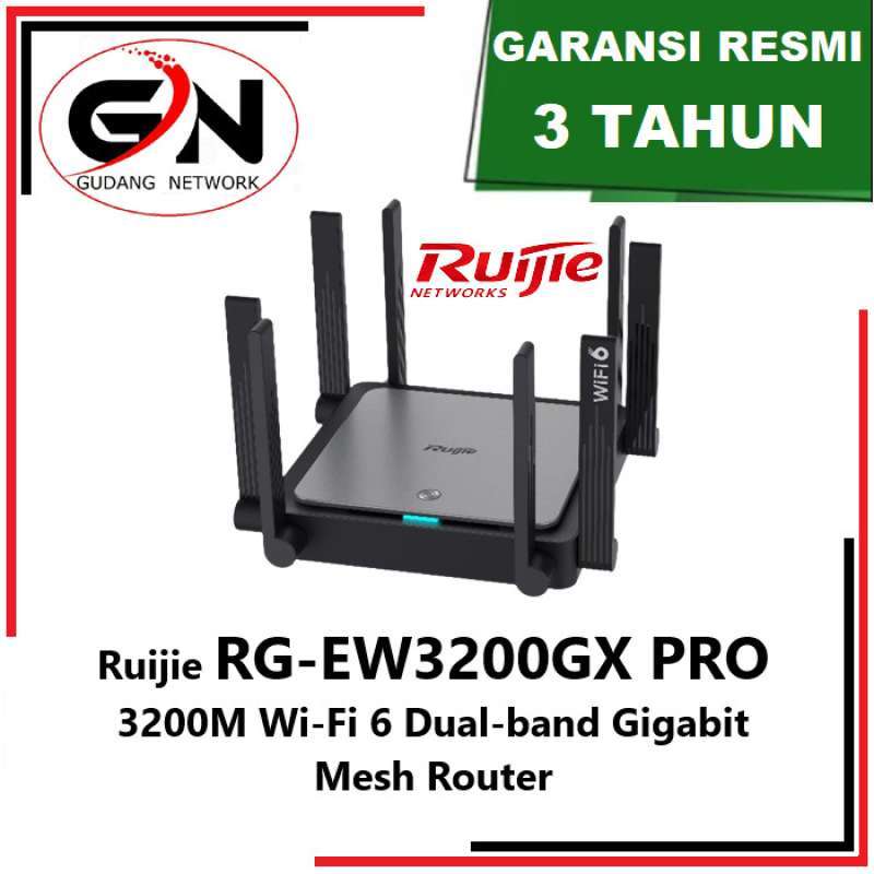 Promo Ruijie Rg-ew3200gx Pro 3200m Wi-fi 6 Dual-band Gigabit Router ...