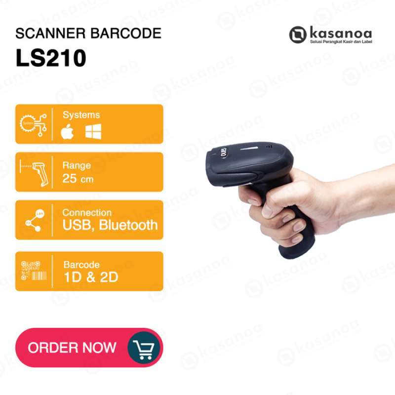 Promo Barcode Scanner Bluetooth Sano Ls210b 2d E-faktur Pajak Diskon 23 ...
