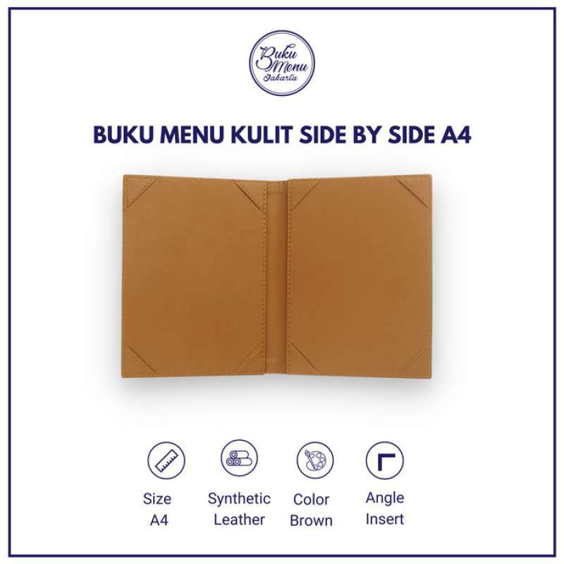 Jual Buku Menu Restoran Kulit Side By Side A4 Menu Cafe Coffee Shop ...
