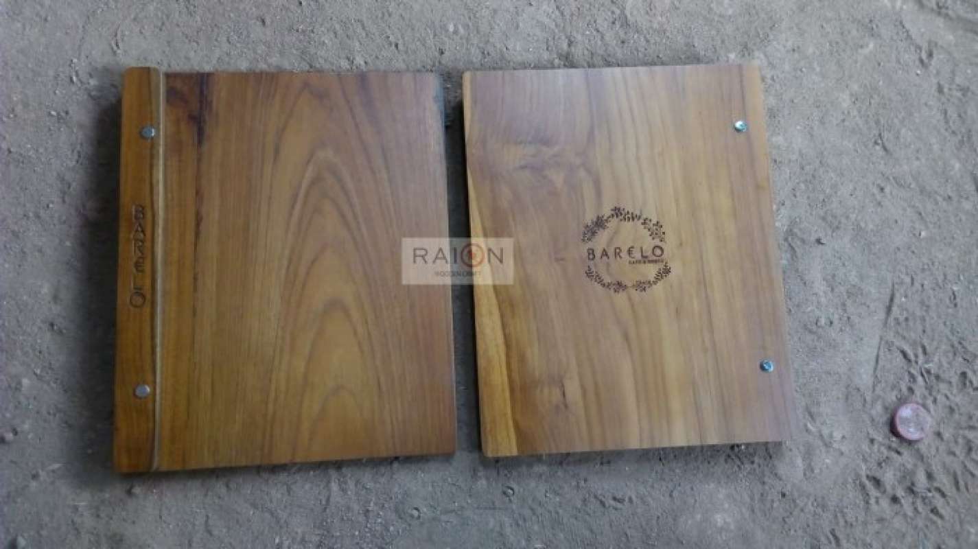 Jual Papan Buku Menu Kayu Jati Untuk Cafe / Menu Board Size A4 Di ...