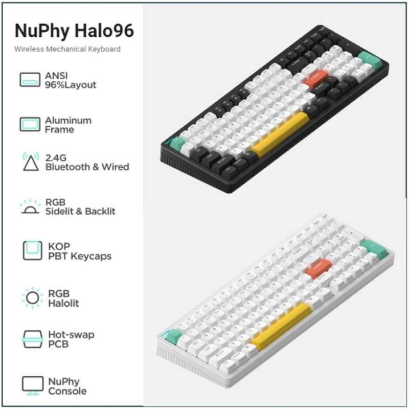 Promo 100% Produk Ori Nuphy Halo 96 Wireless Mechanical Keyboard - 2 ...