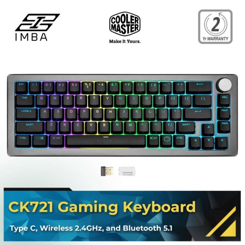 Promo 100% Produk Ori Cooler Master Masterkeys Ck721 Wireless ...