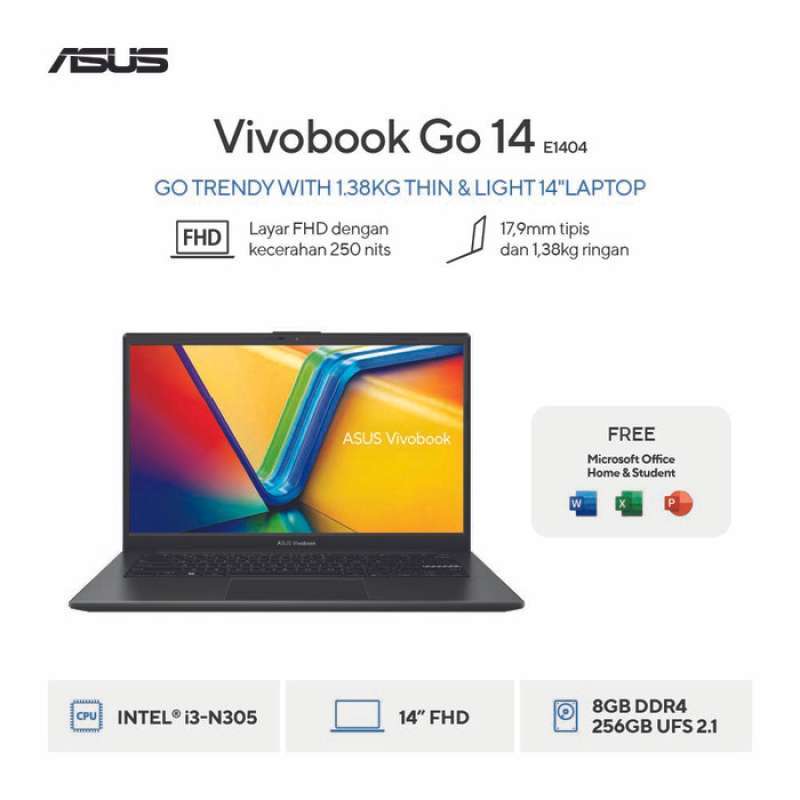 Jual Asus Vivobook Go 14 E1404ga I3-n305 8gb 256gb Ssd 14 Fhd Win11 ...