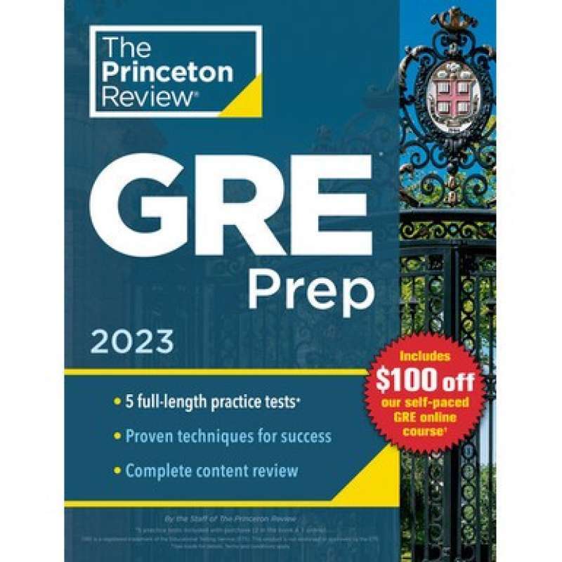 Jual Princeton Review Gre Prep- 2023: 5 Practice Tests + Review ...