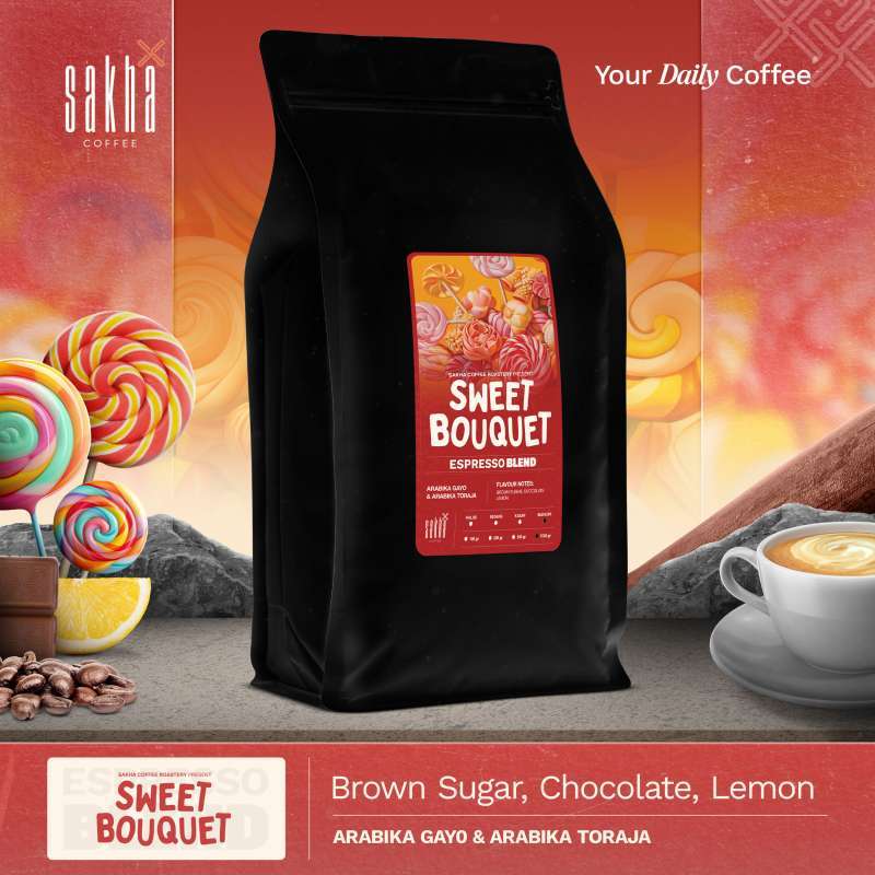 Promo Sweet Bouquet Biji Kopi Espresso Blend Full Arabika Coffee Bean ...