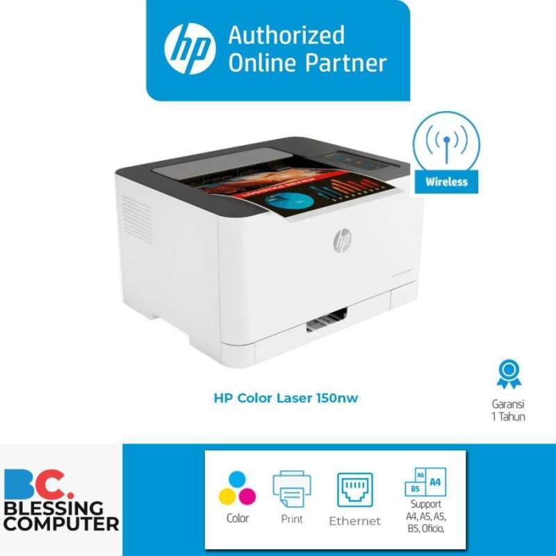 Jual Printer Hp Laser 150nw A4 Color Print Network Ethernet Wifi Di ...