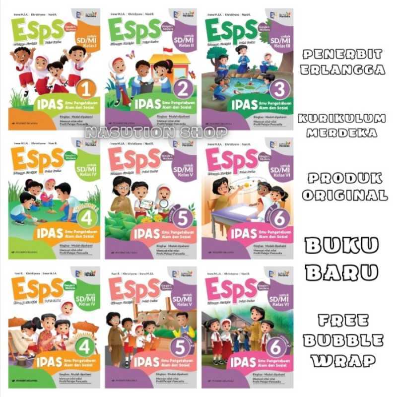 Jual Buku Esps Ipas Kelas 1 2 3 4 5 6 Sd Erlangga Kurikulum Merdeka Volume - Kelas 3 Sd Di ...