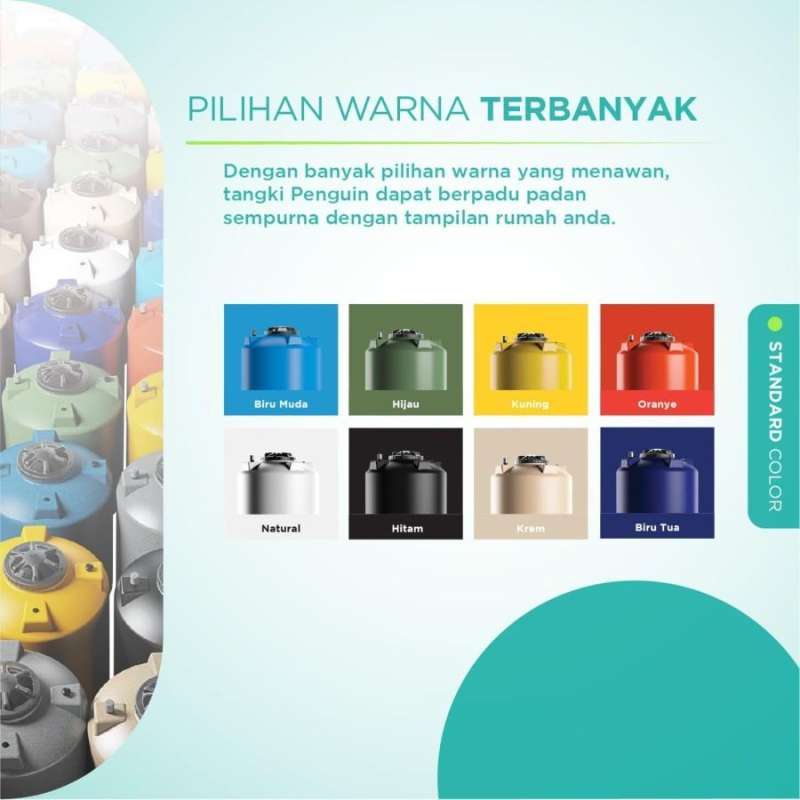 Jual Tangki Tandon Toren Air Penguin 300 Liter TB 32 Berbagai Warna ...