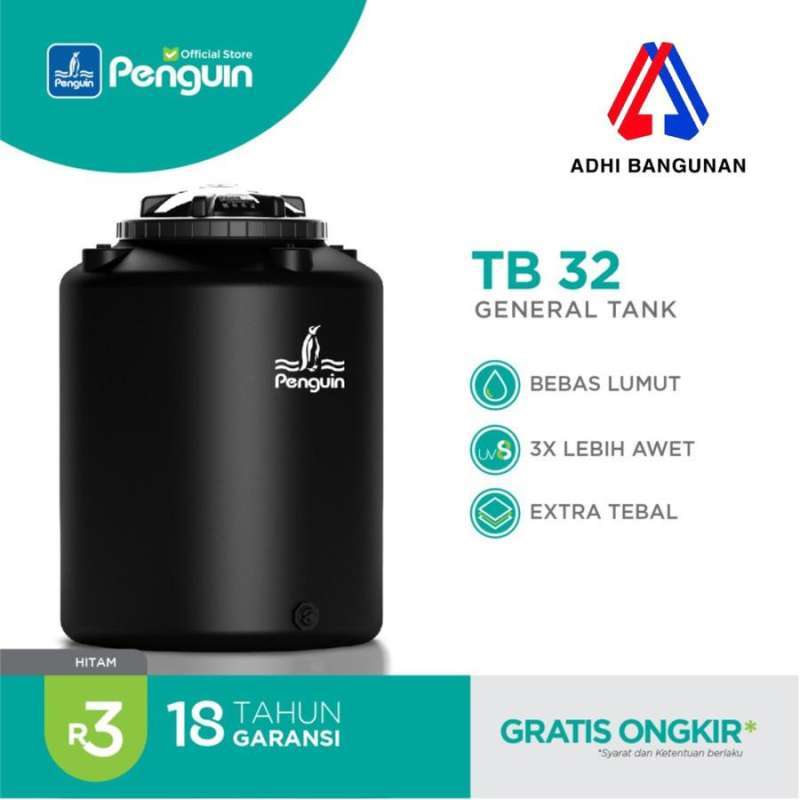 Jual Tangki Tandon Toren Air Penguin 300 Liter TB 32 Berbagai Warna ...