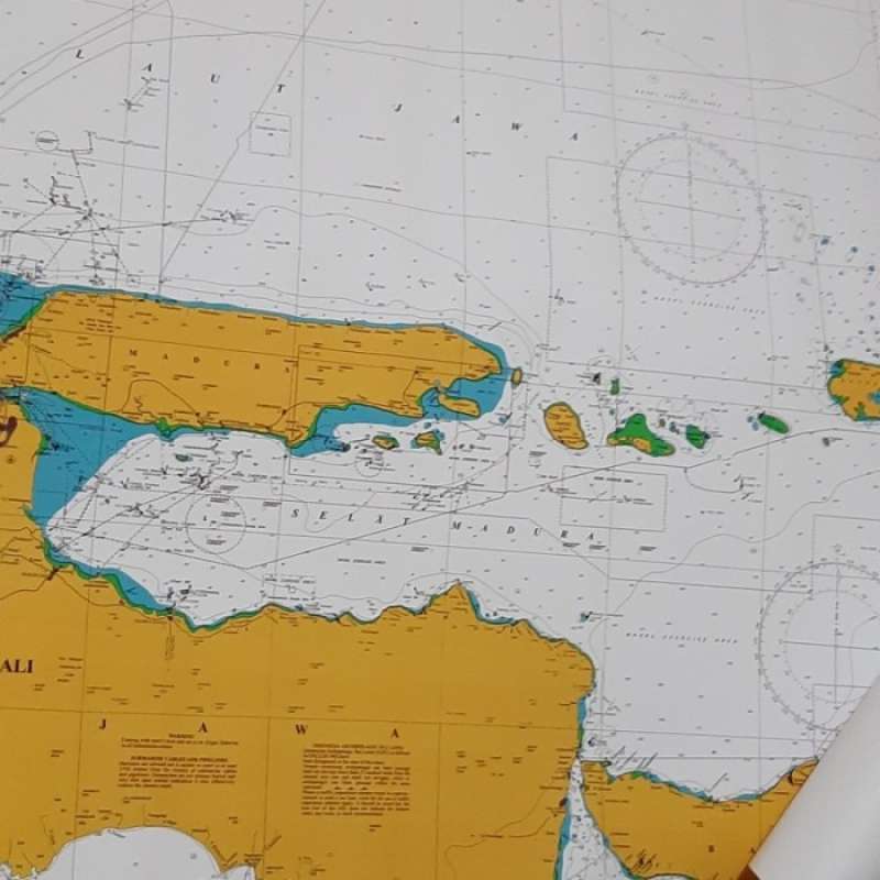 Jual Peta Laut Alur Pelayaran Perairan Pulau Indonesia Map Kapal ...