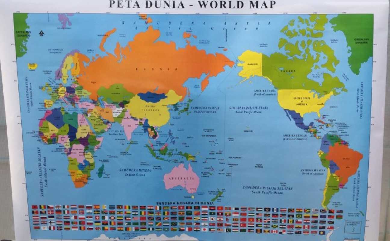 Jual Peta Dunia Worldmap Lembaran Di Seller Hachi - Cengkareng Timur ...