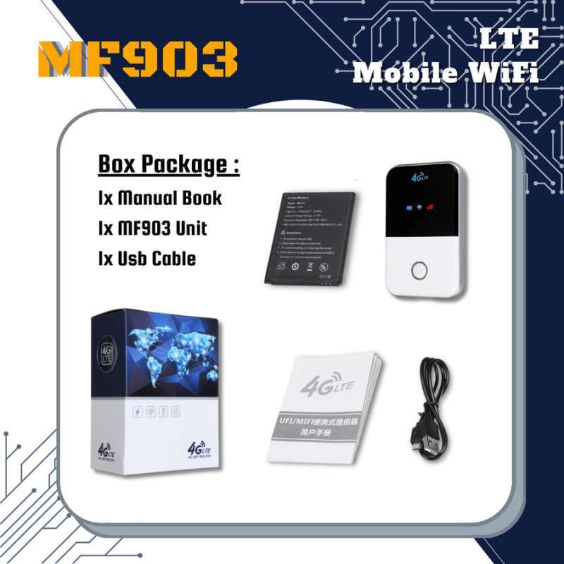 Promo Modem Mifi Mf903 4g Lte Wireless Mobile Wifi Modem Portable Wifi ...