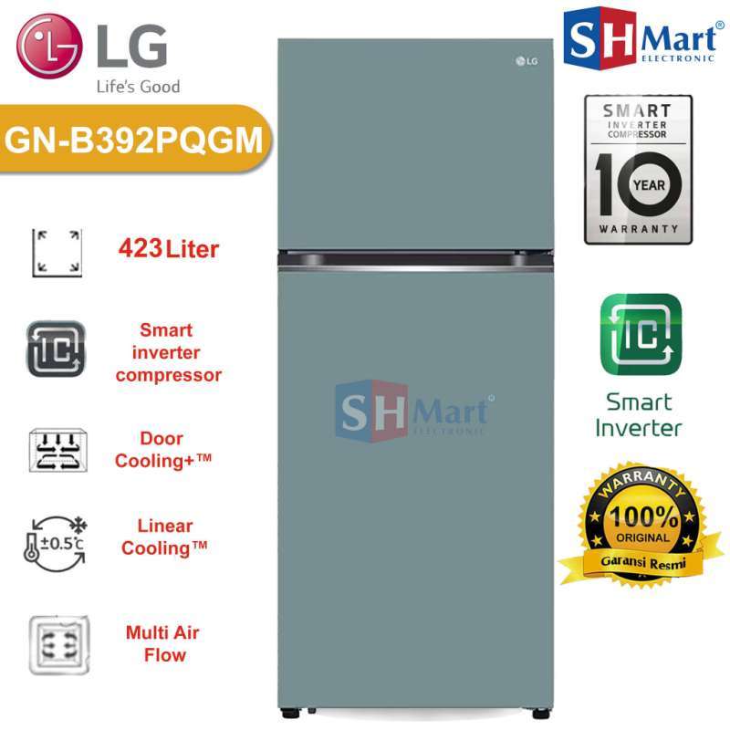 Jual Kulkas 2 Pintu Lg Macaron Kapasitas 423 Liter Gn-b392pqgb/gm/gp ...