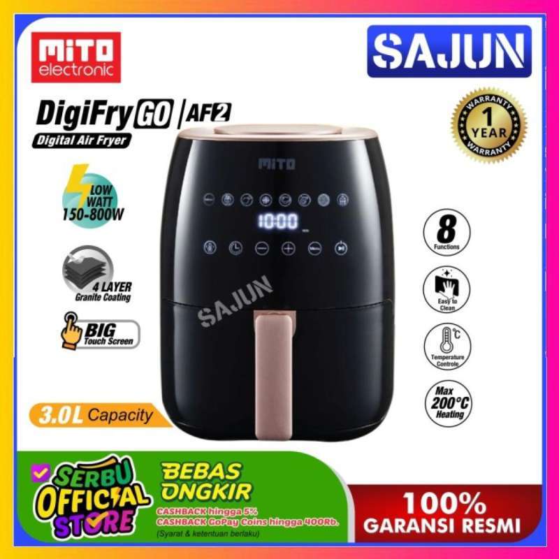 Jual Mito Digital Air Fryer Digifry Af2 3 Liter Deep Fryer Af2 Di ...