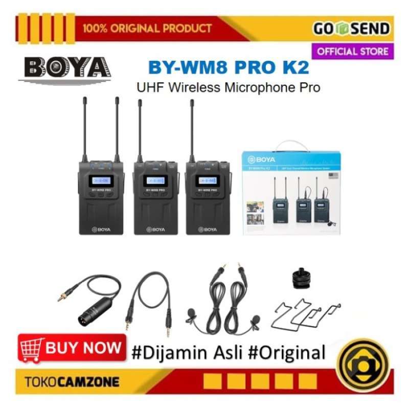 Jual Boya By-wm8 Pro K2 Uhf Dual-channel Wireless Mic Original Di ...