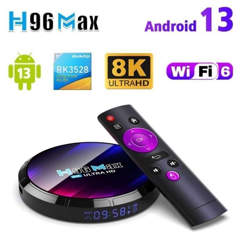 Promo Android Tv Box H96 Max Rk3528 4gb/64gb Android 13 Wifi6 Bluetooth ...
