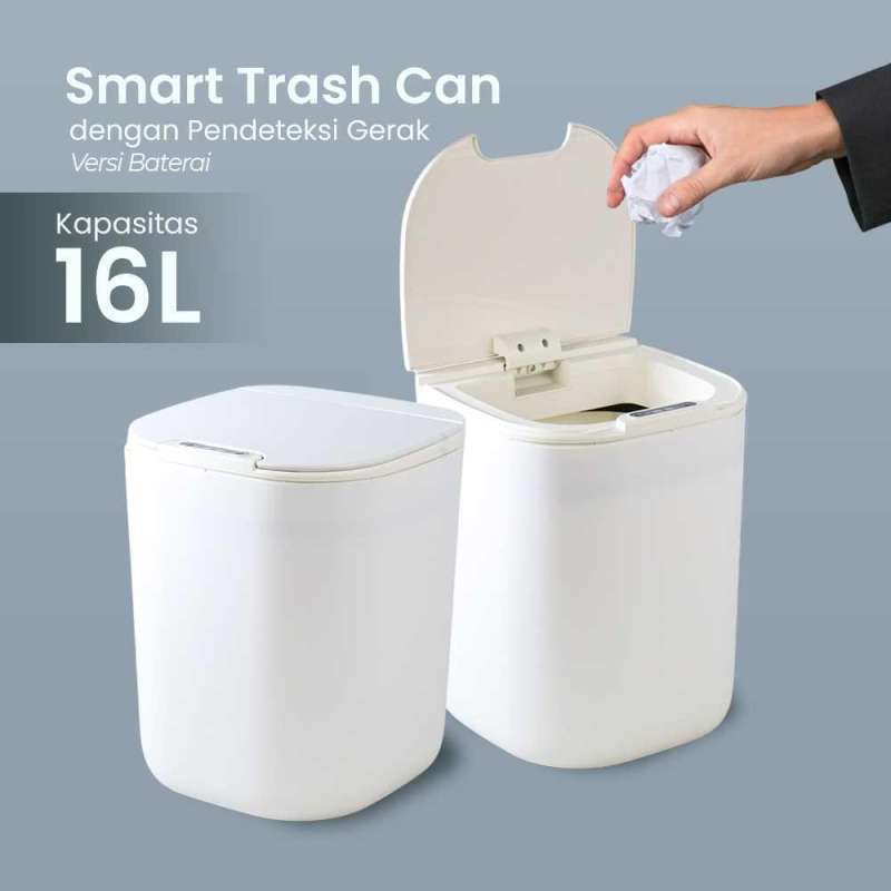 Promo Kimd Tempat Sampah Smart Trash Motion Sensor 16l Versi Baterai L1 ...