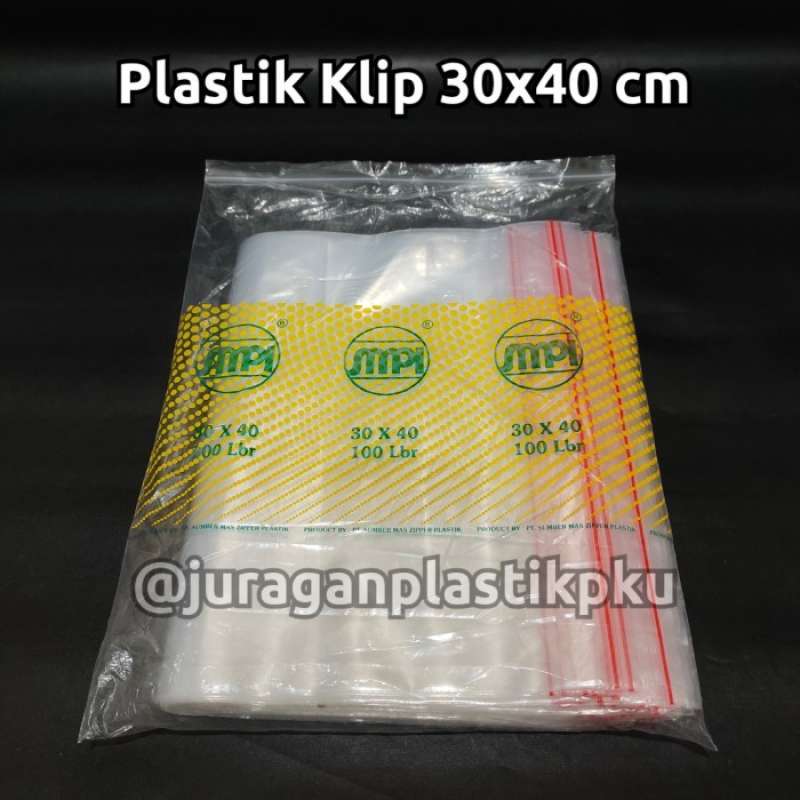 Jual Plastik Klip 30x40 Cm Isi 100 Lembar/pack Bening Dengan Ziplock Di ...