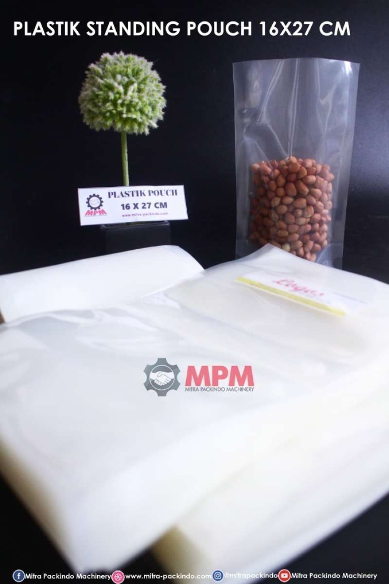 Jual Plastik Standing Pouch Nylon 1000ml Uk. 16x27cm Ready Stock! Di ...