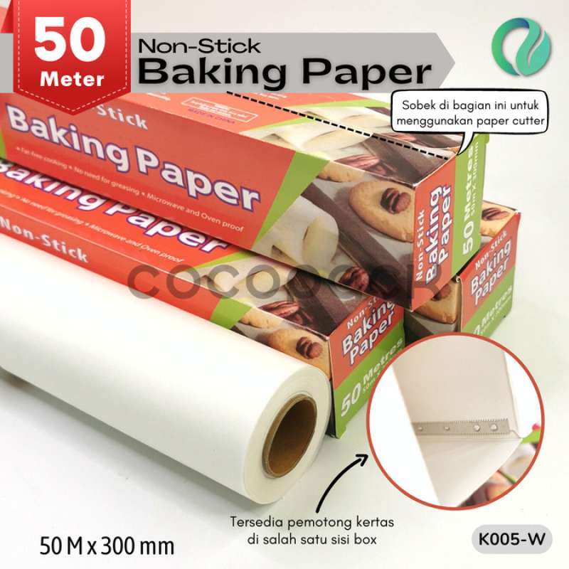 Jual Non Stick Baking Paper Kertas Alas Roti Kue 30cm X 50m White Di ...