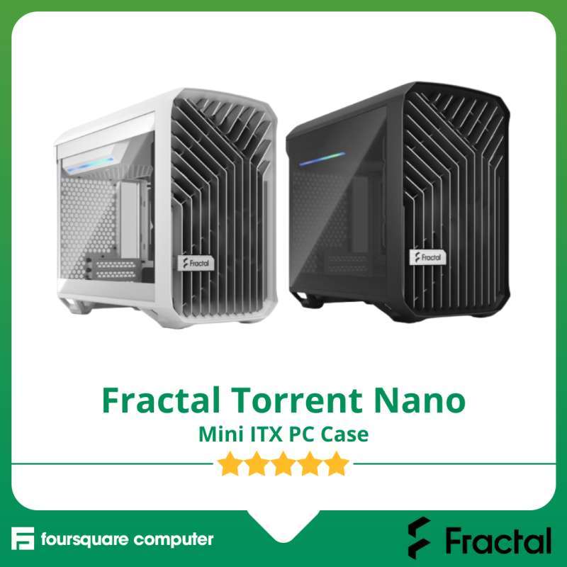 Jual Fractal Design Torrent Nano Tg Black & White | Pc Casing Itx | Cpu ...