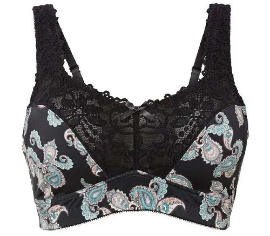Jual Bra Bon Pri*x Renda Black Bebas Kawat Tanpa Padding Dengan Desain ...