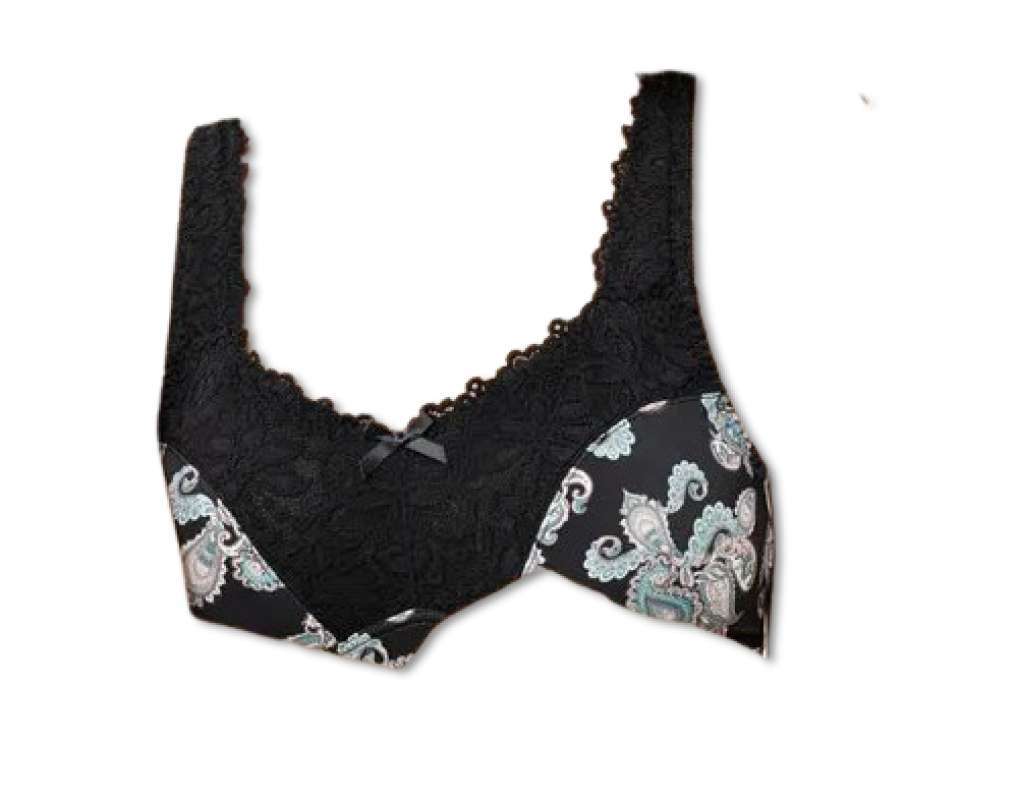 Jual Bra Bon Pri*x Renda Black Bebas Kawat Tanpa Padding Dengan Desain ...