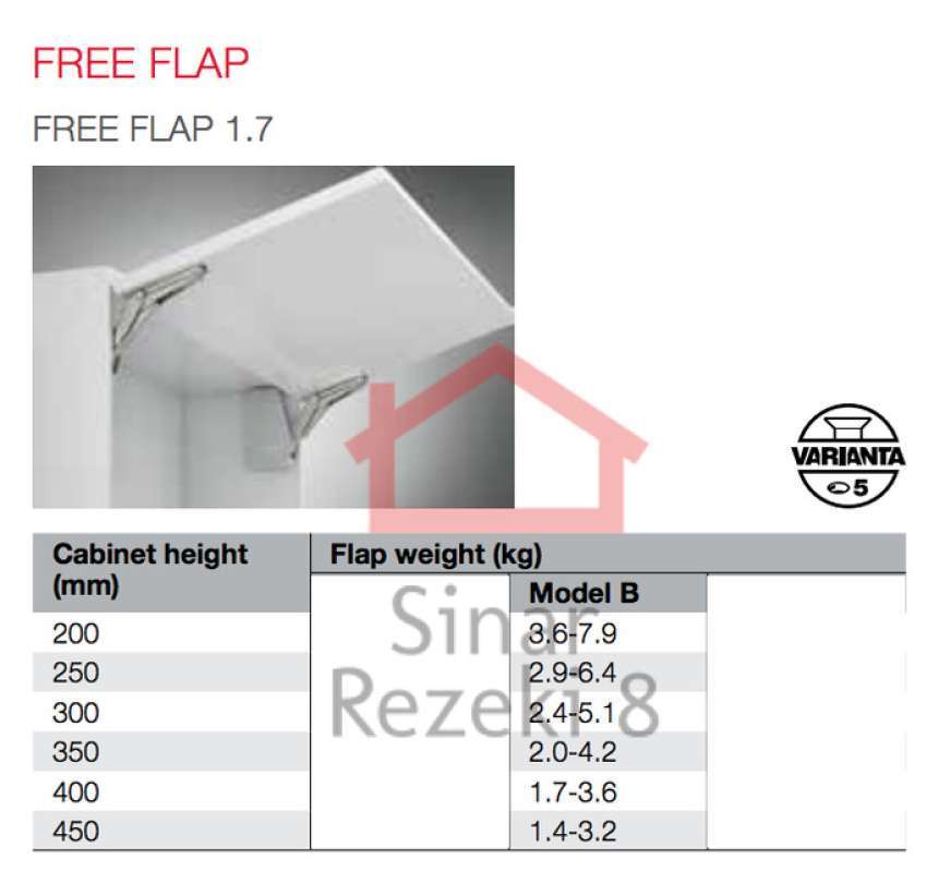 Promo Engsel Hafele Free Flap Atas Pintu / Swing Kitchen Dapur Hidrolik ...