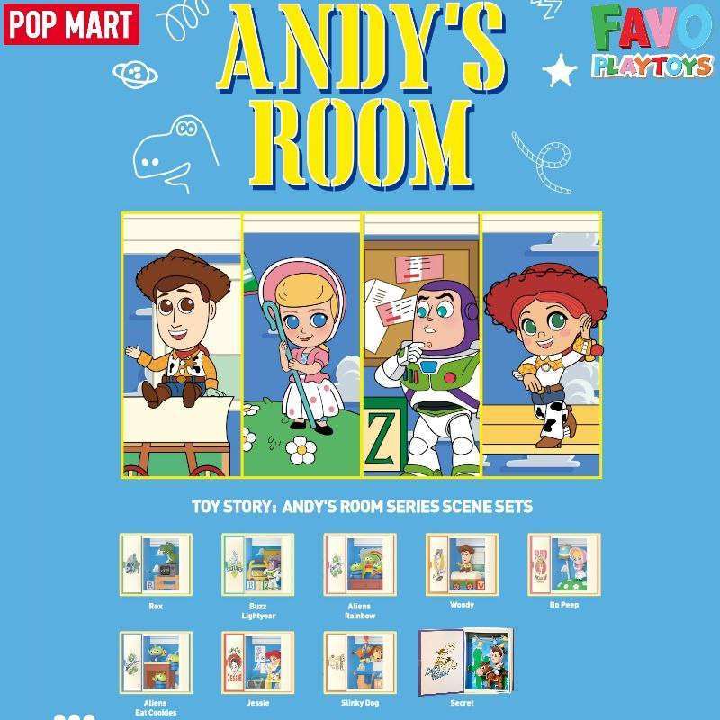 Promo Pop Mart Disney Toy Story Andy's Room Series Scene Sets - Full ...