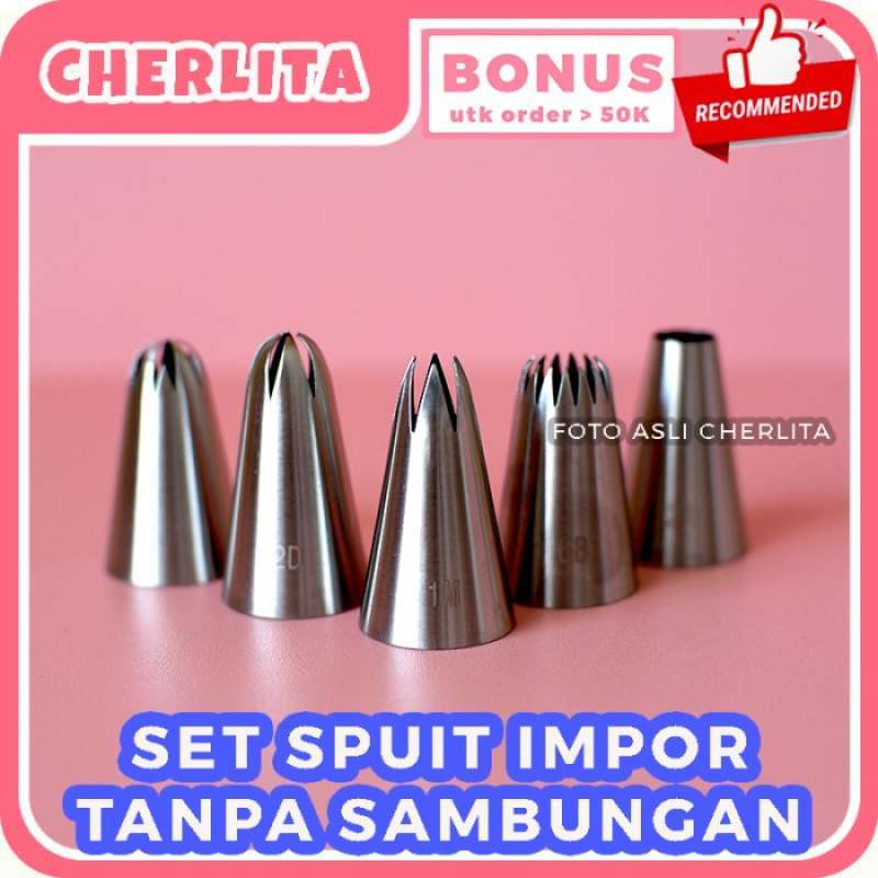 Jual Spuit Buttercream Stainless Steel 6b 2a 2d 2f 1m Alike Import 1 ...