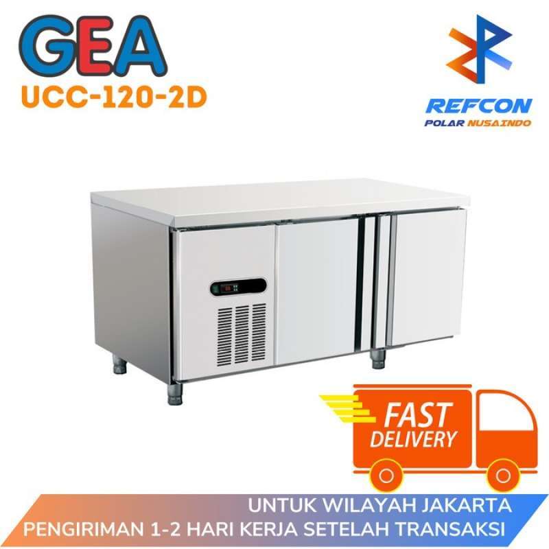 Jual S/s Under Counter Chiller Gea Ucc 120 2d 310 Liter 2 Pintu Di ...