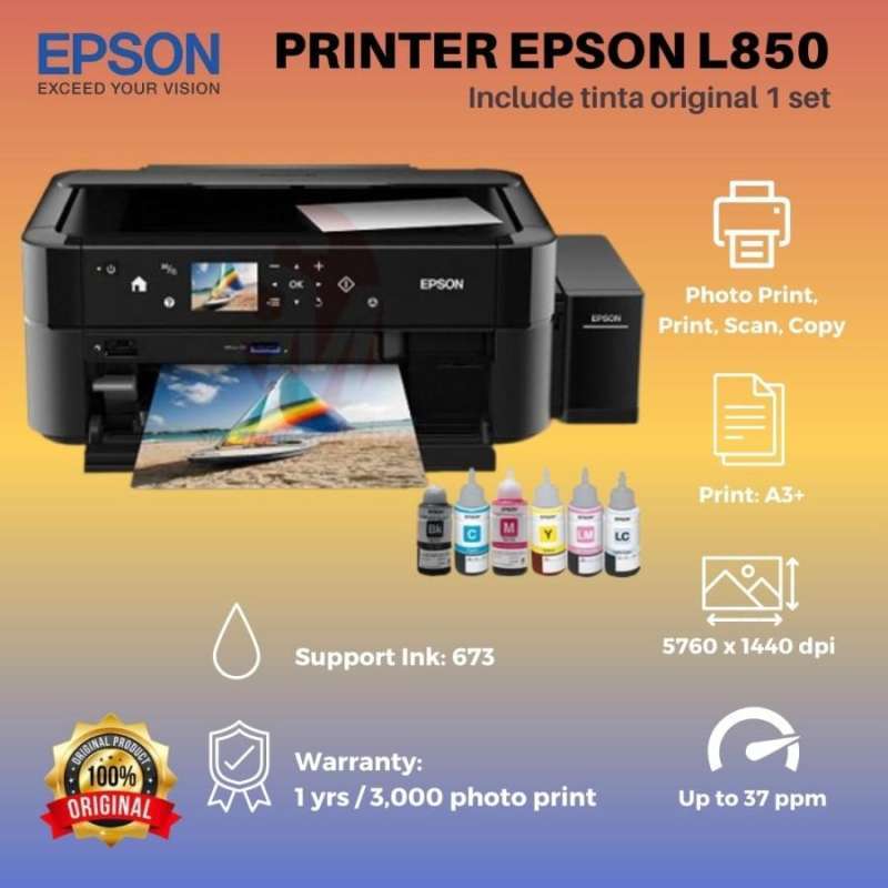 Jual Printer Epson L850 Photo All-in-one Ink Tank Printer Di Seller ...