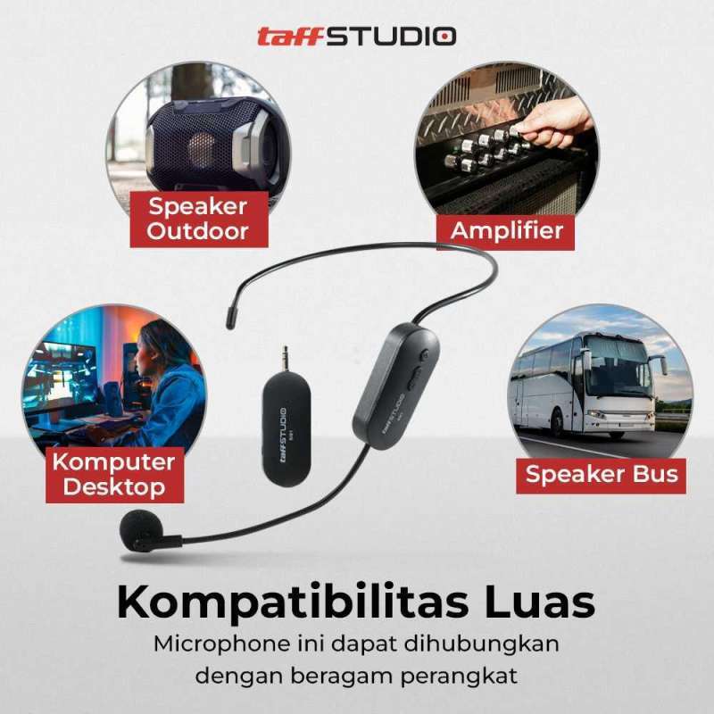 Jual Wireless Microphone 2.4ghz Headset Cs With Receiver Si01 Karaoke ...