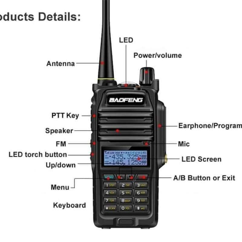 Promo Ht Baofeng Uv 9r / Uv9r Plus Waterproof Ip67 Power 8 Watt ...