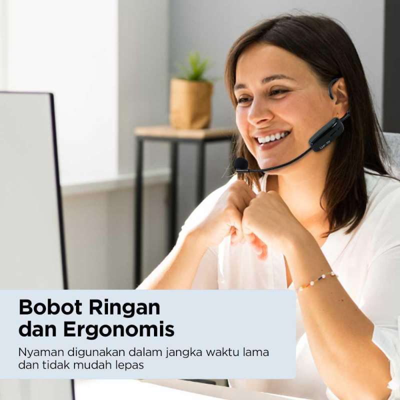 Promo Arael Uhf Wireless Microphone Headset Mini Portable Tour Guide Hx ...