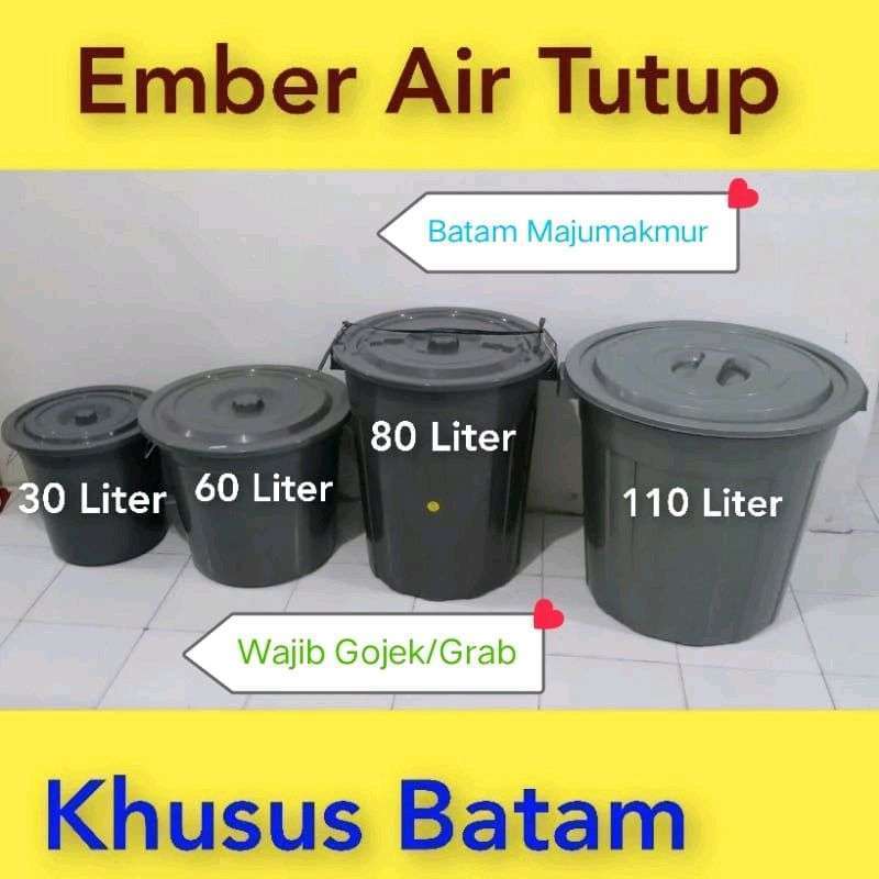 Promo 100% Produk Ori Ember Air Ada Tutupan Warna Abu Ukuran 30liter ...