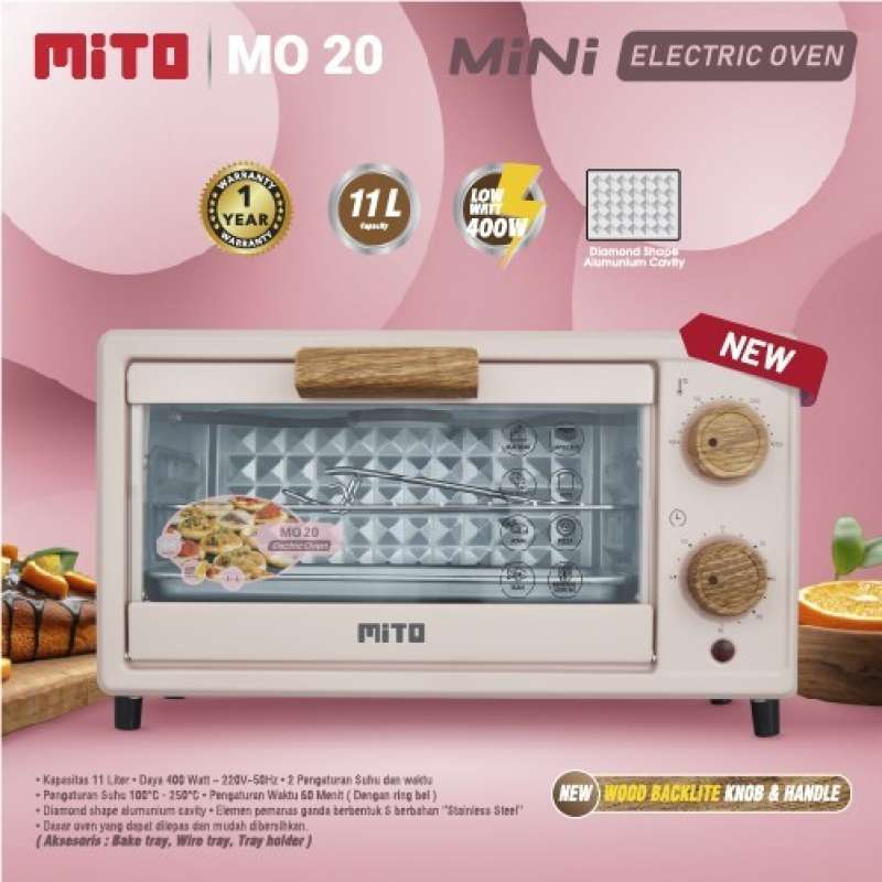 Promo Mito Oven Listrik Mini Mito Mo 20 Kapasitas 11 Liter Diskon 23% ...