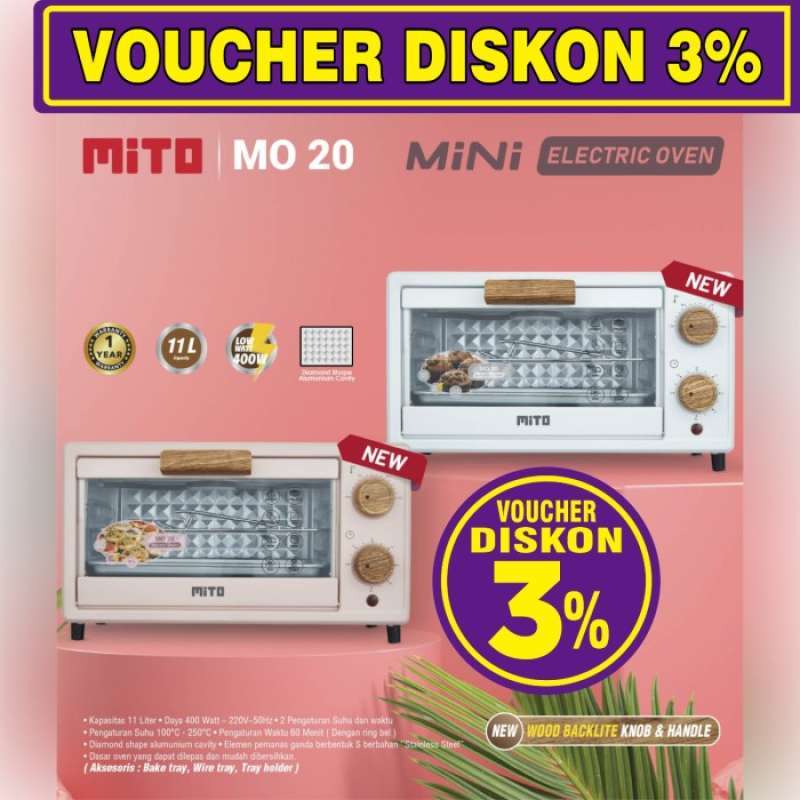 Promo Mito Oven Listrik Mini Mito Mo 20 Kapasitas 11 Liter Garansi Resmi Diskon 23% Di Seller ...