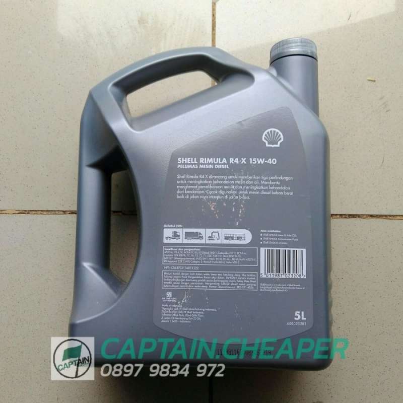 Promo Oli Shell Rimula R4x Sae 15w-40 Original Galon Diskon 33% Di ...