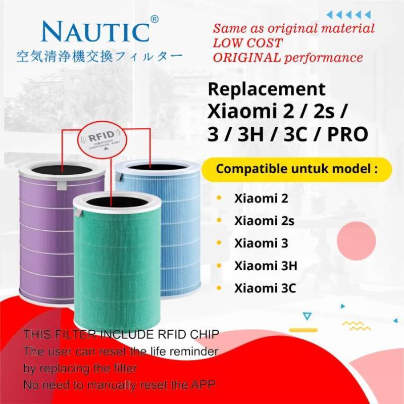 Promo Replacement Xiaomi Hepa Filter For Mi Air Purifier 2s 2c 3 3h 3c ...